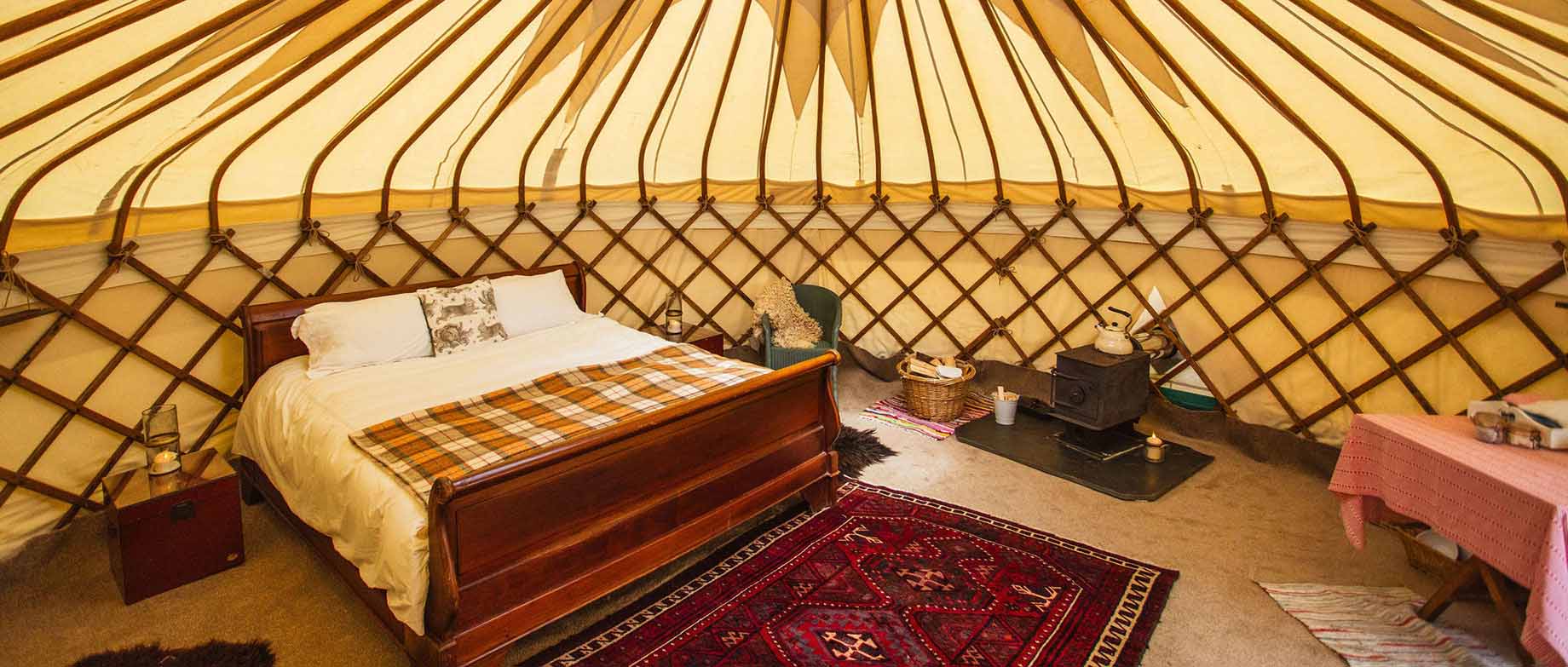 Award-winning Devon Yurt Holidays glamping in style
